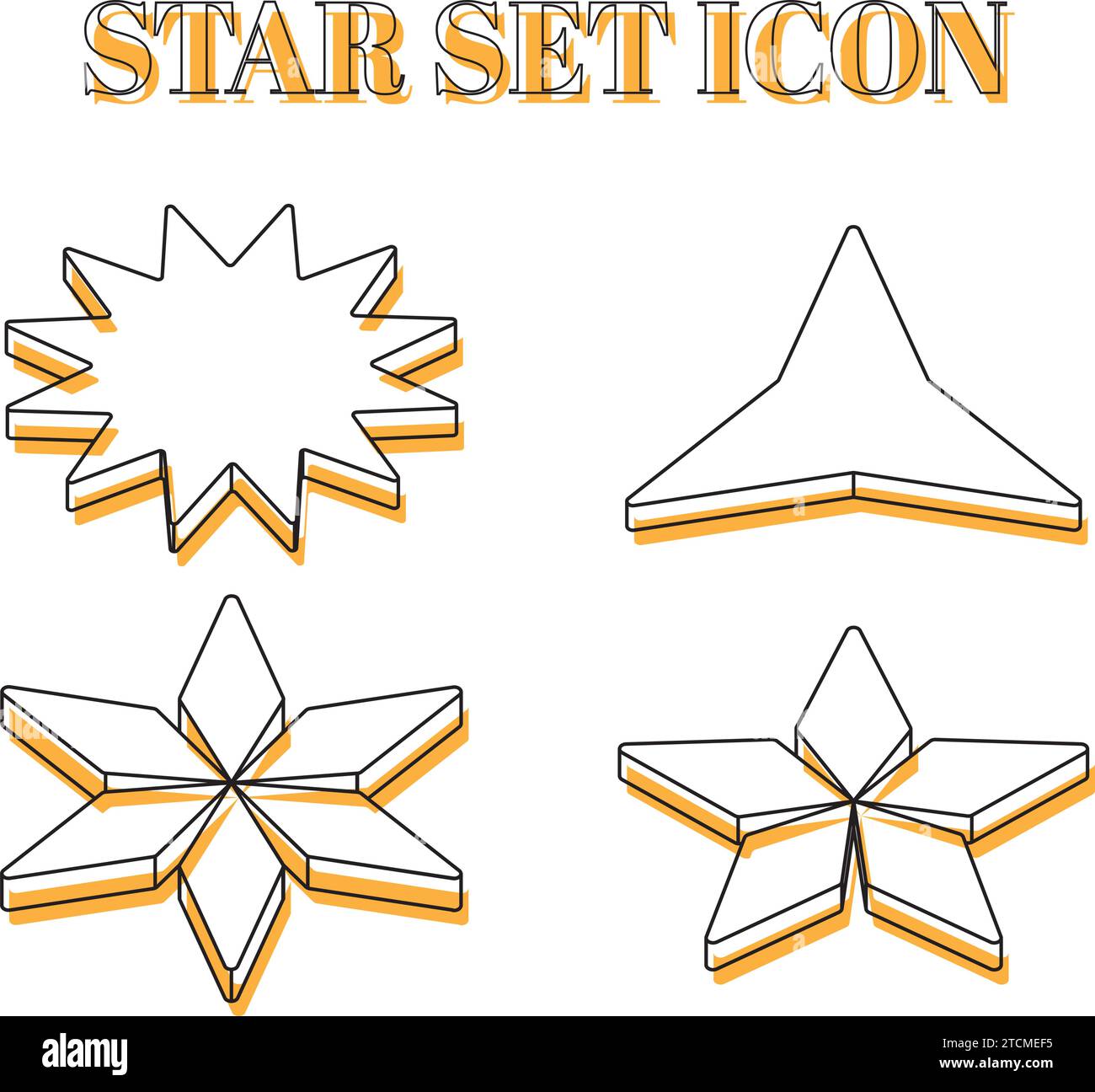 Set of isometric star shapes icons Vector Stock Vector Image & Art - Alamy