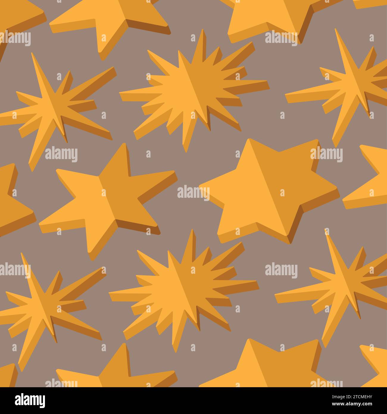 2d isometric star shapes icon Pattern background Vector Stock Vector ...
