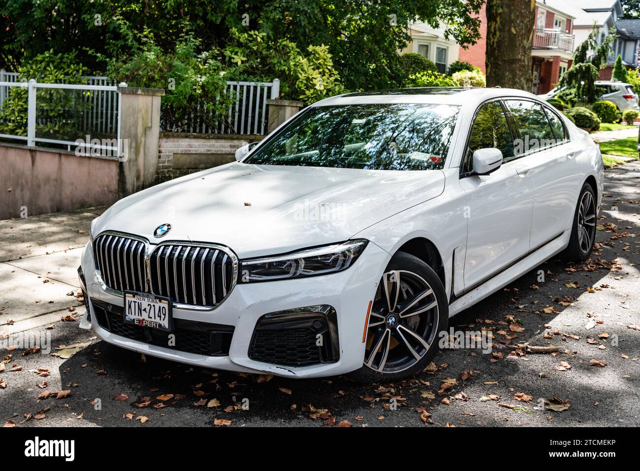 New York City, USA - August 26, 2023: BMW 7 car vehicle parked outdoor ...