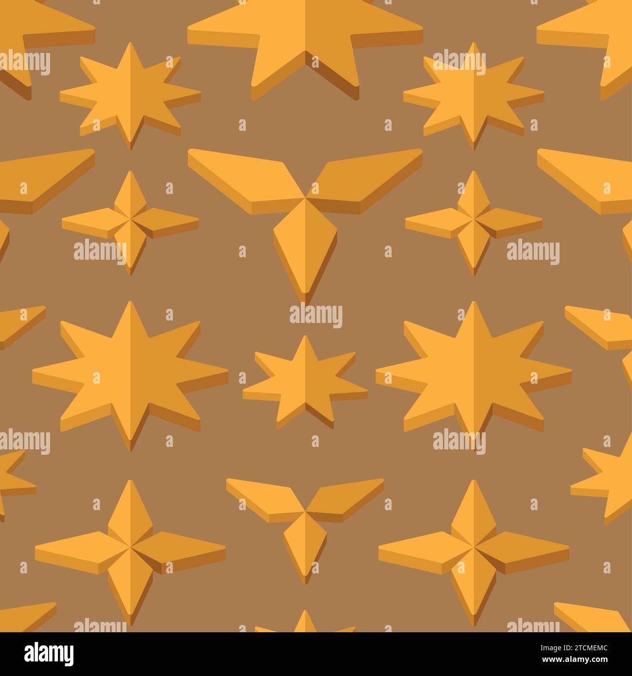 2d isometric star shapes icon Pattern background Vector Stock Vector ...