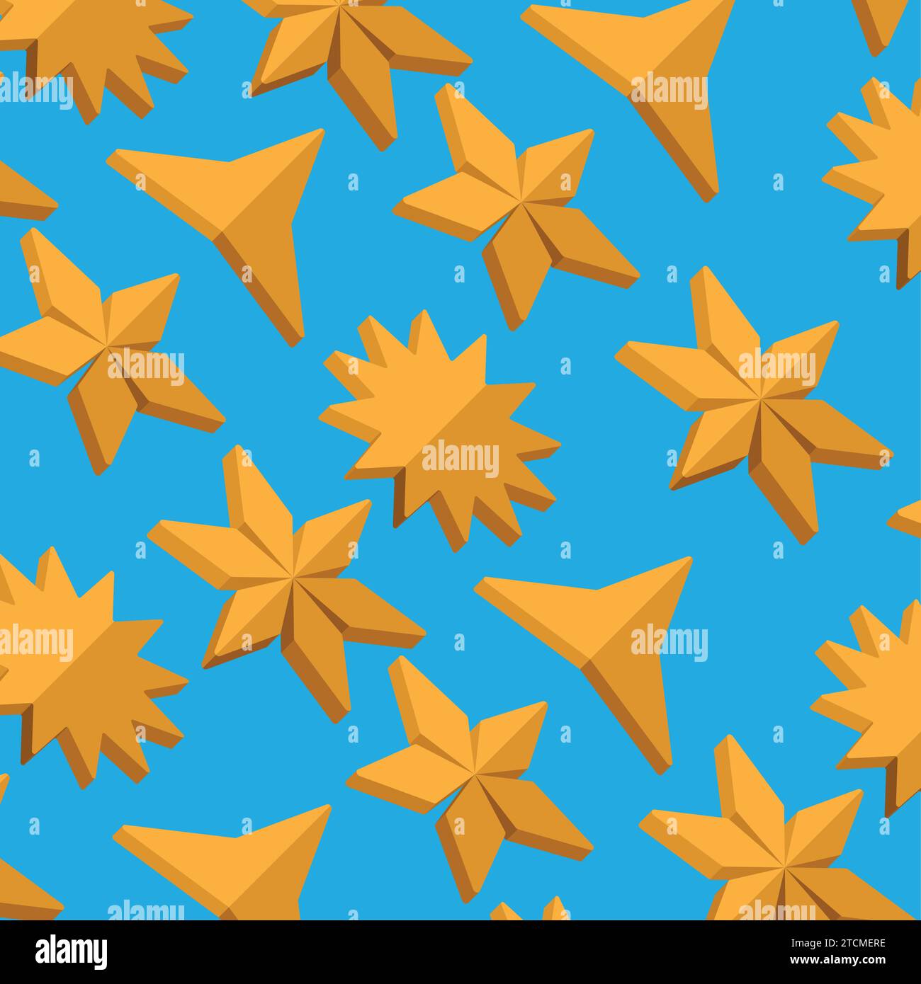 2d isometric star shapes icon Pattern background Vector Stock Vector ...