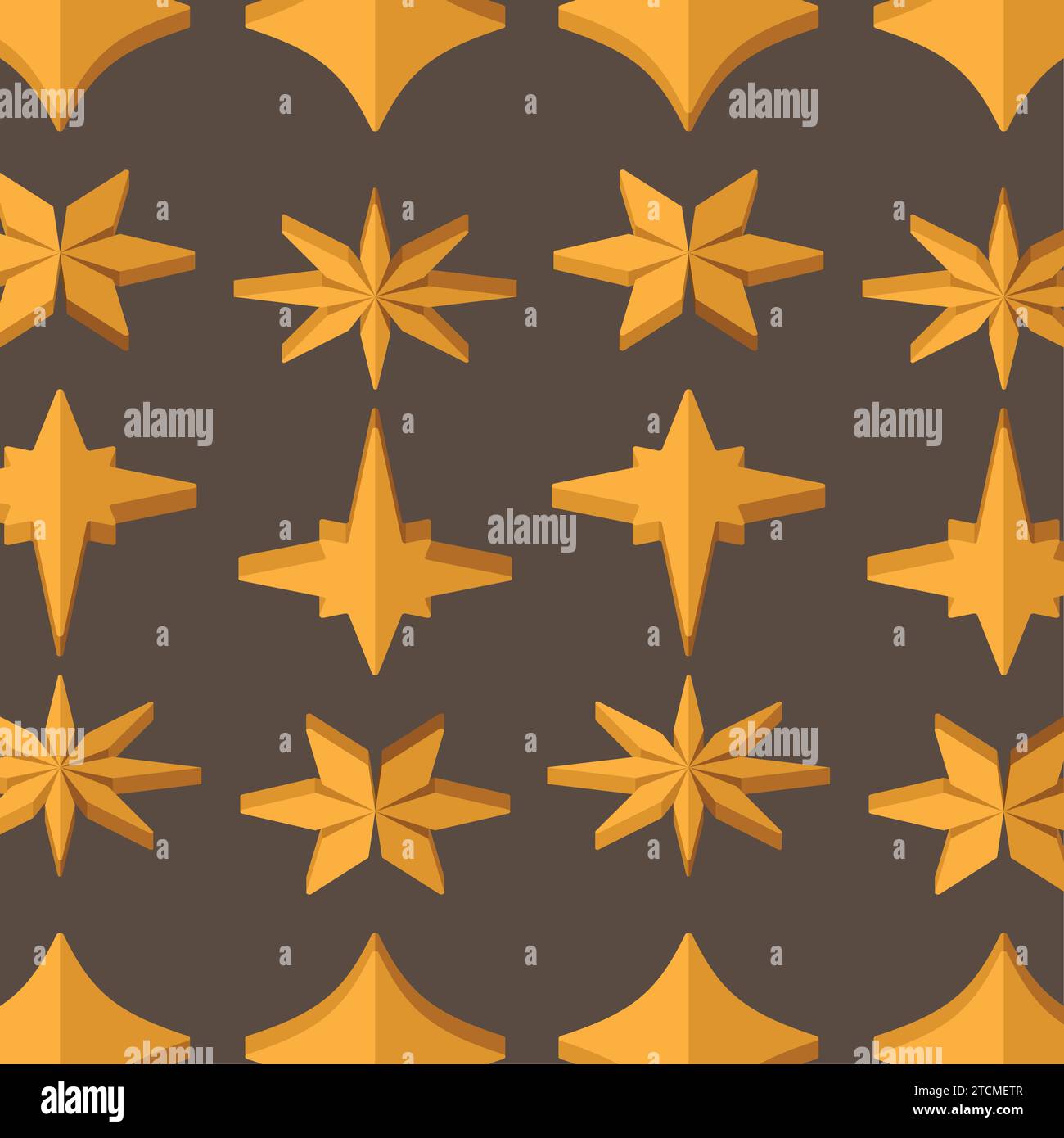 2d isometric star shapes icon Pattern background Vector Stock Vector ...