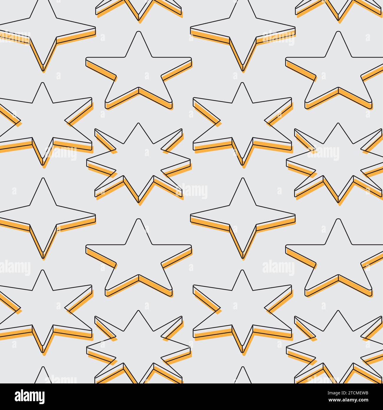 2d isometric star shapes icon Pattern background Vector Stock Vector ...