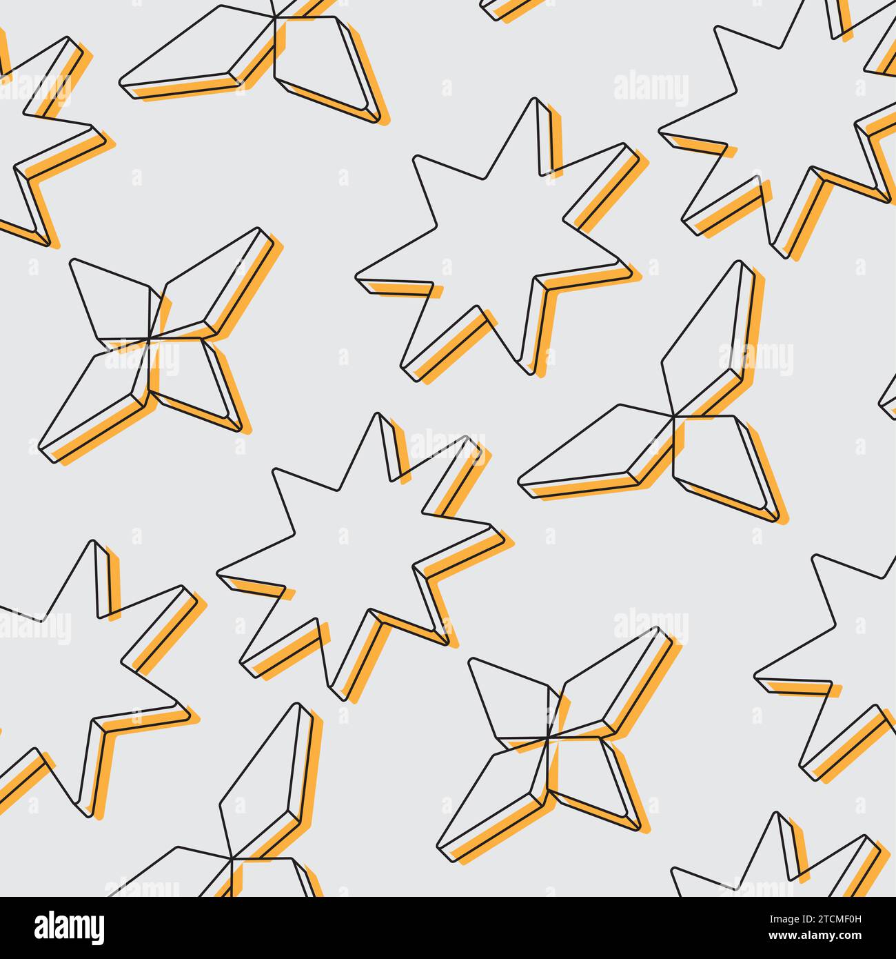 2d isometric star shapes icon Pattern background Vector Stock Vector ...