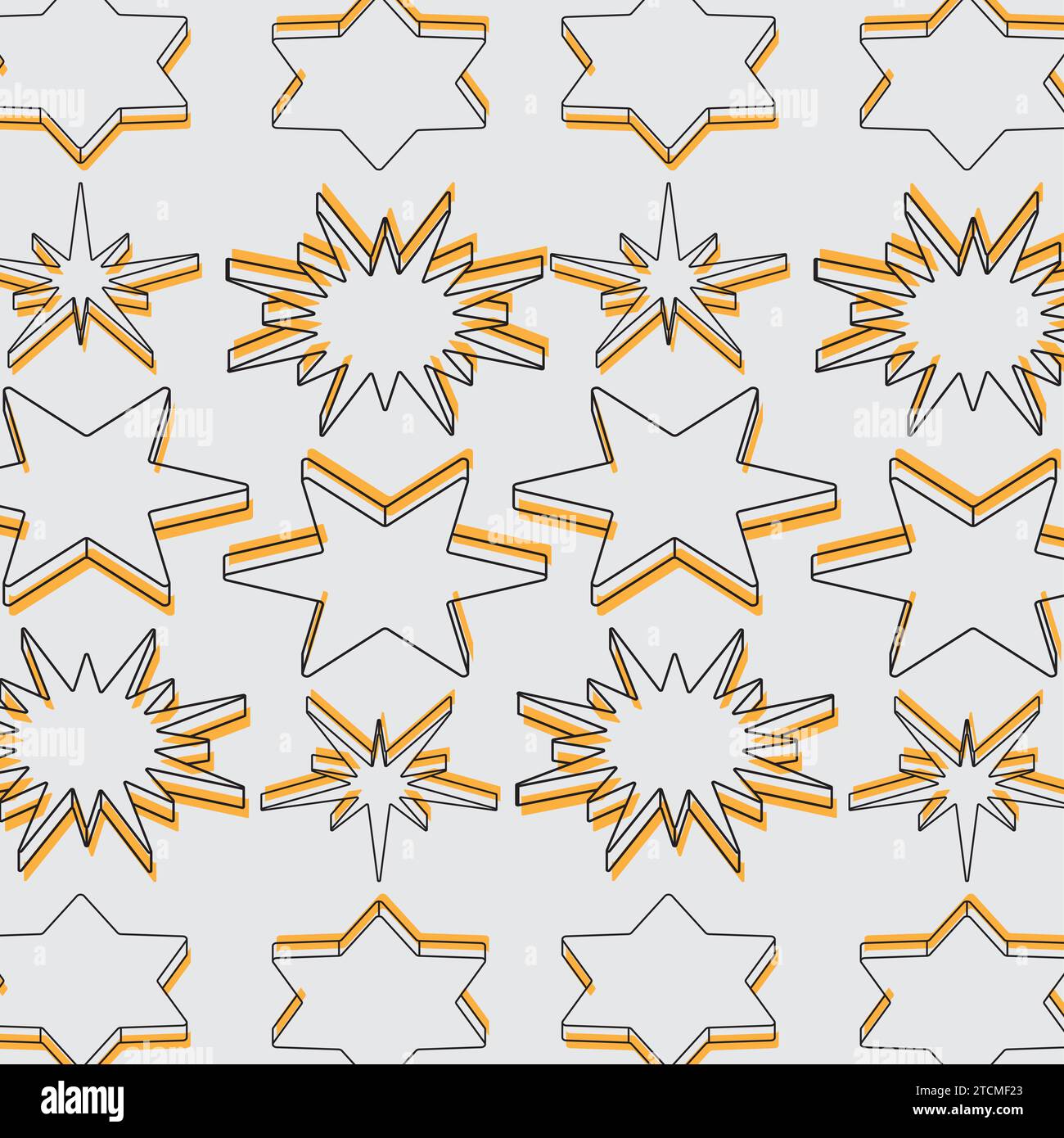 2d isometric star shapes icon Pattern background Vector Stock Vector ...