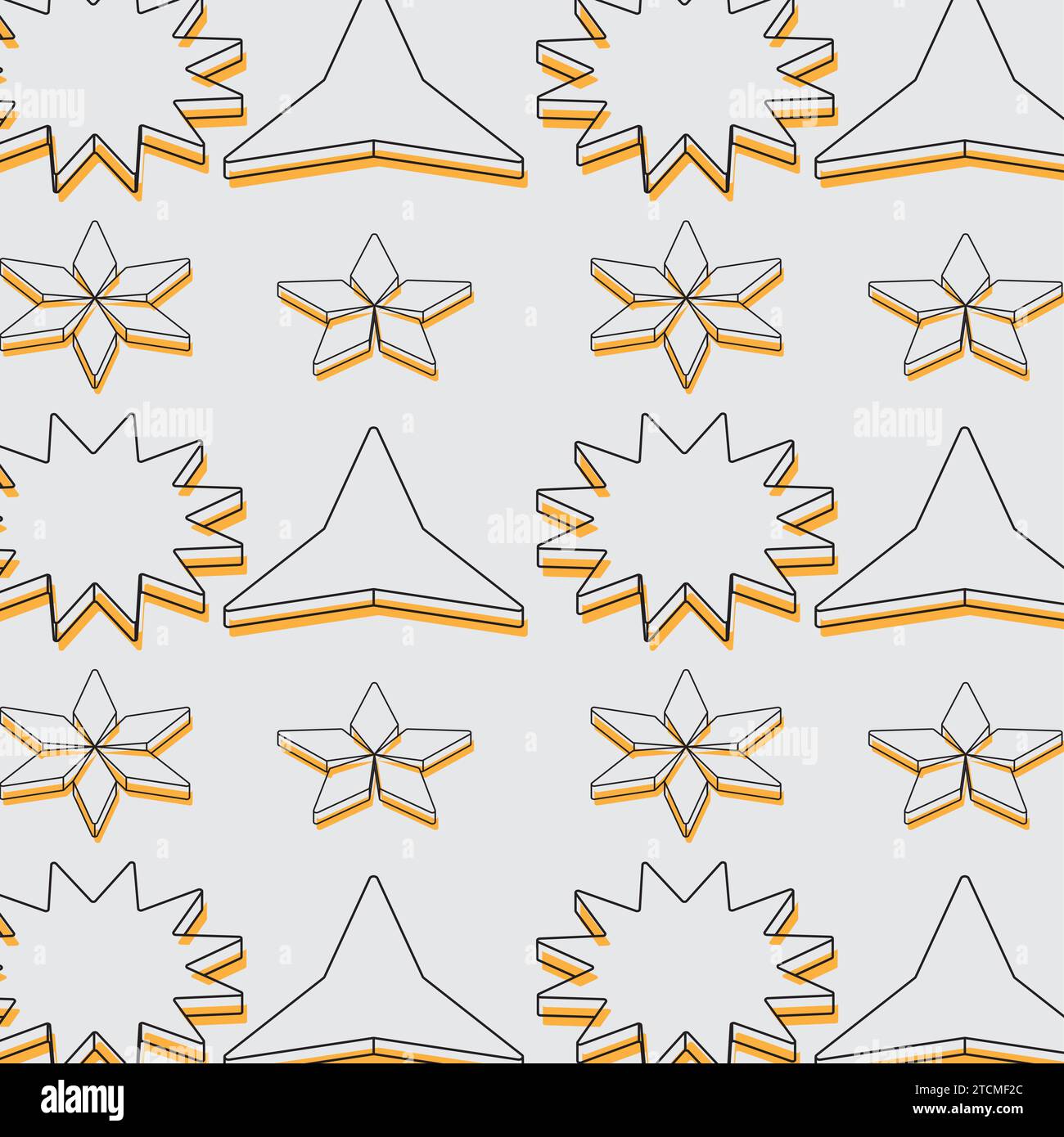 2d isometric star shapes icon Pattern background Vector Stock Vector ...