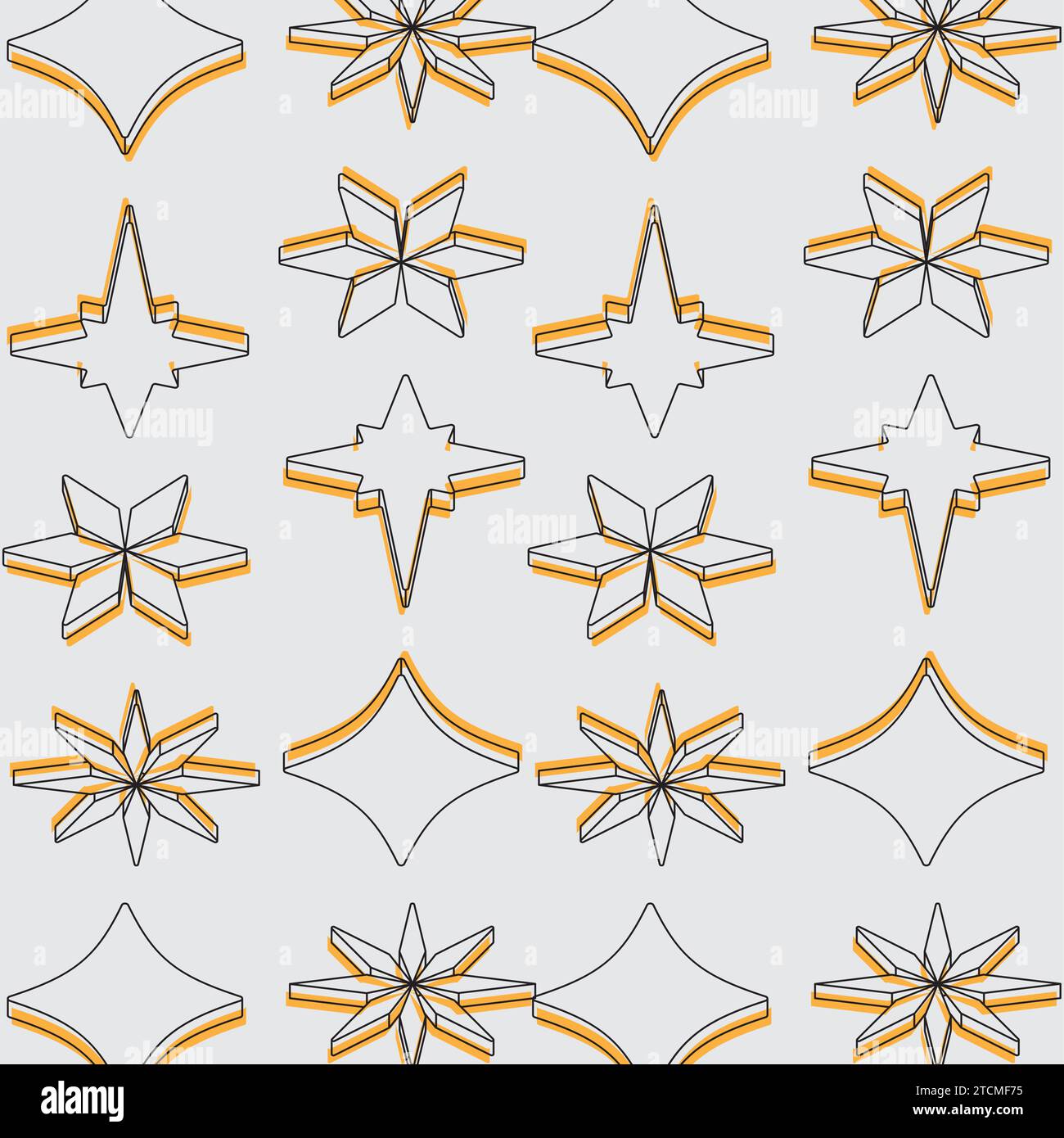 2d isometric star shapes icon Pattern background Vector Stock Vector ...