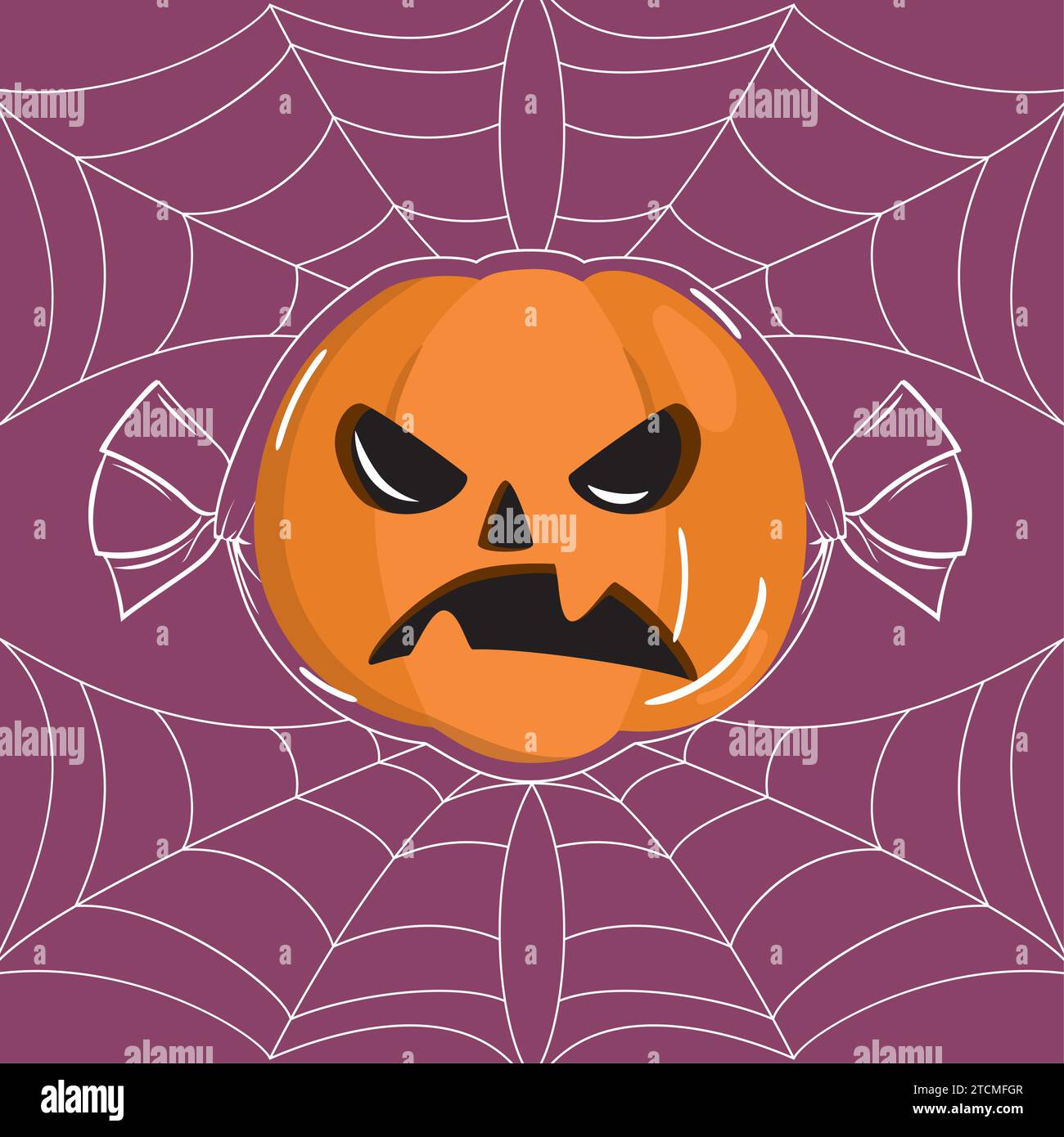 Cute pumpkin halloween candy Vector Stock Vector Image & Art - Alamy