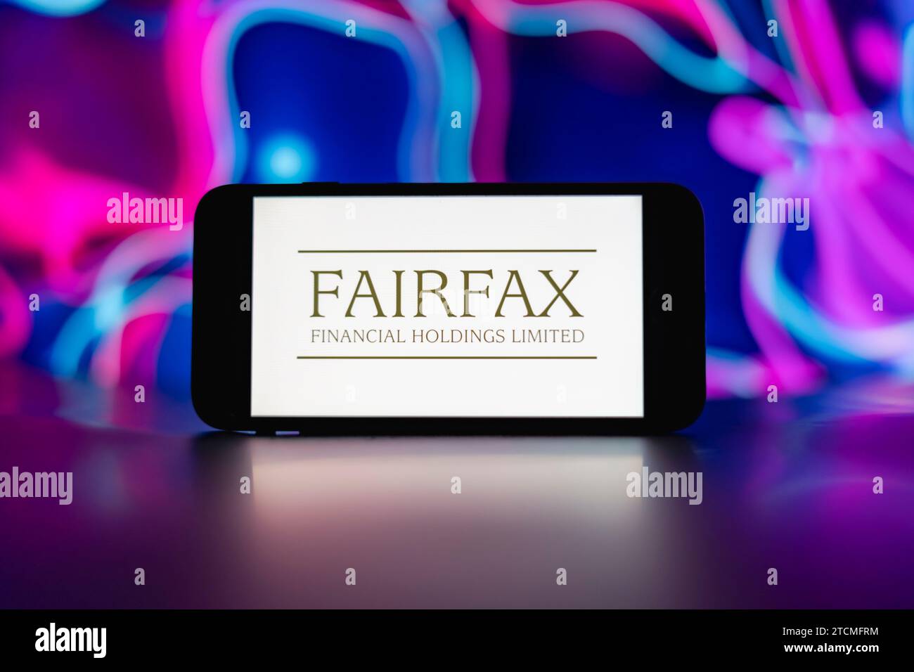 In this photo illustration, the Fairfax logo is seen displayed on a ...