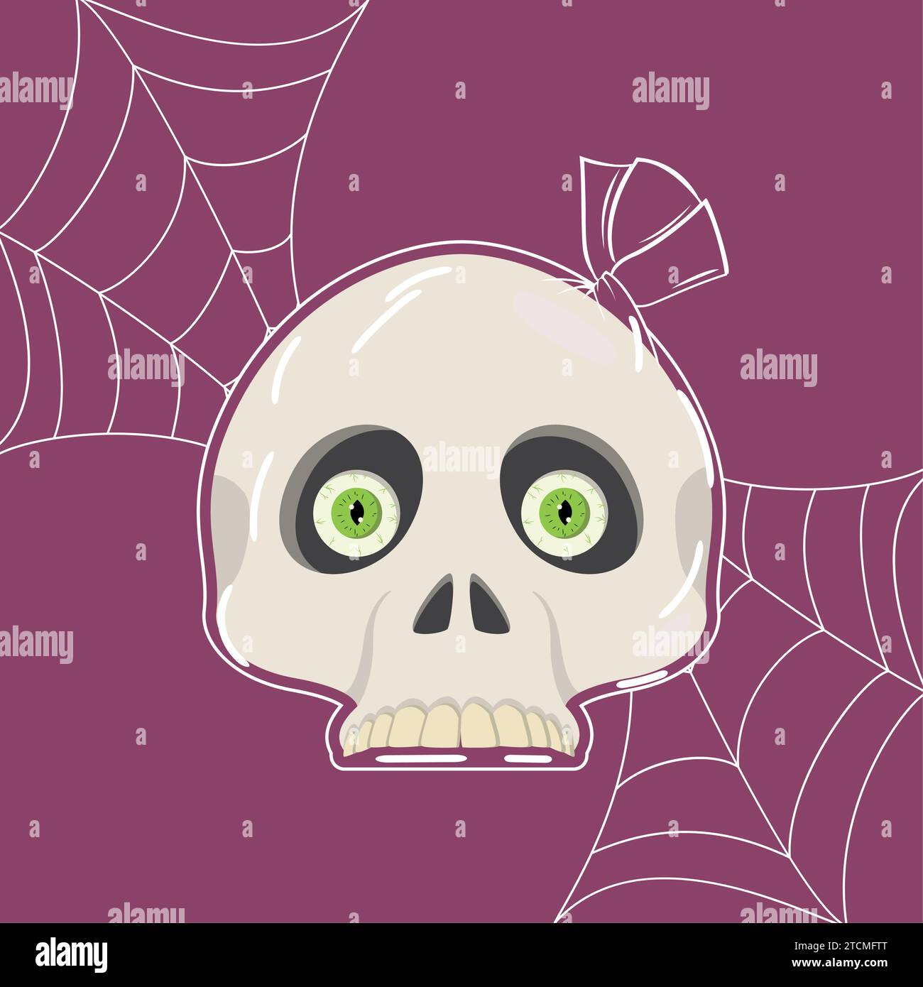 Cute spooky skull halloween candy Vector Stock Vector Image & Art - Alamy