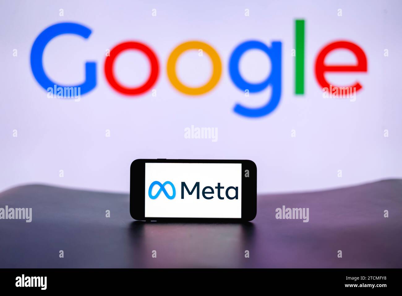 In this photo illustration, the Meta logo is seen displayed on a mobile ...