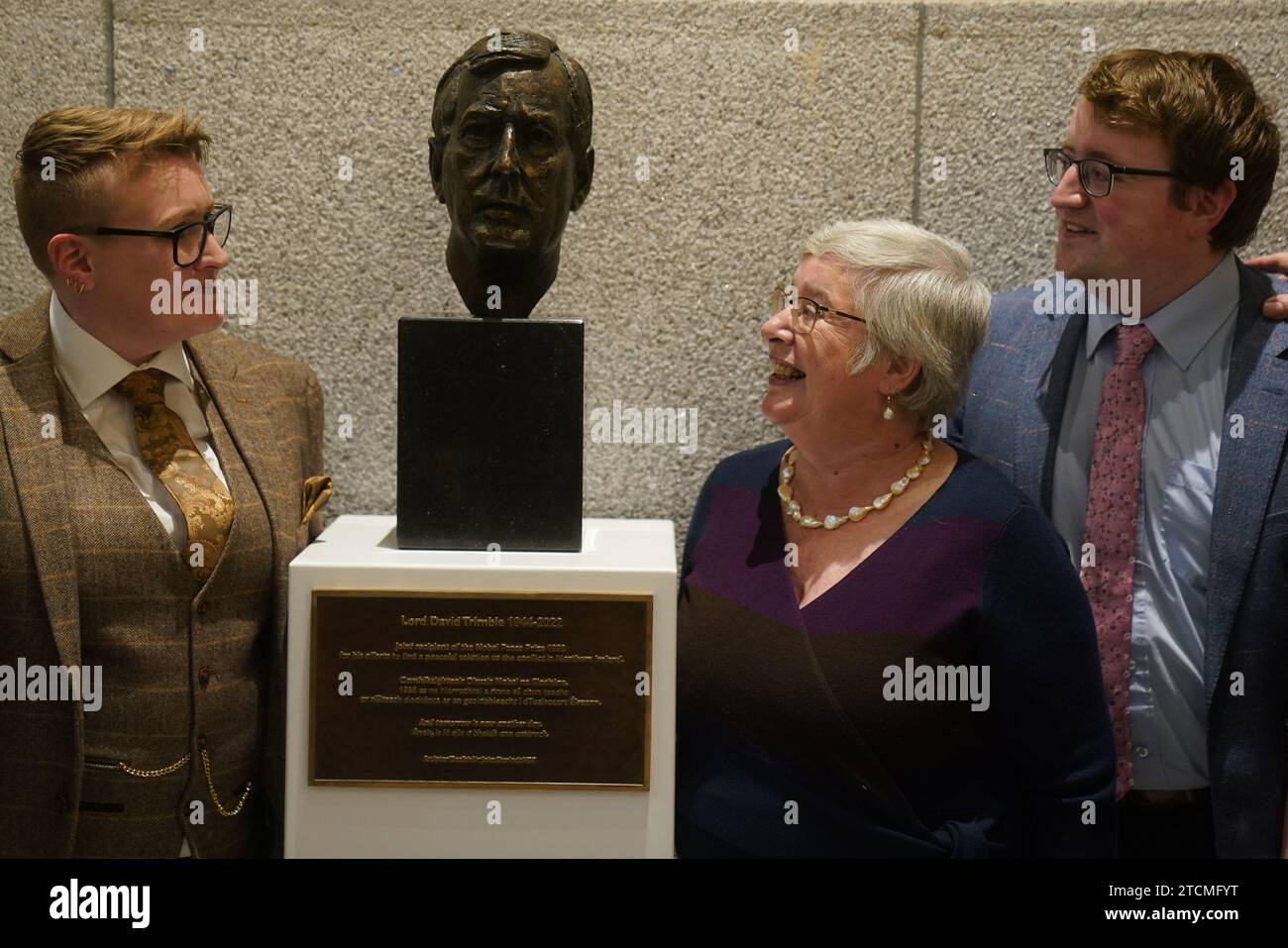 Lord Trimble's widow, Lady Daphne and their daughter Vicky and son ...