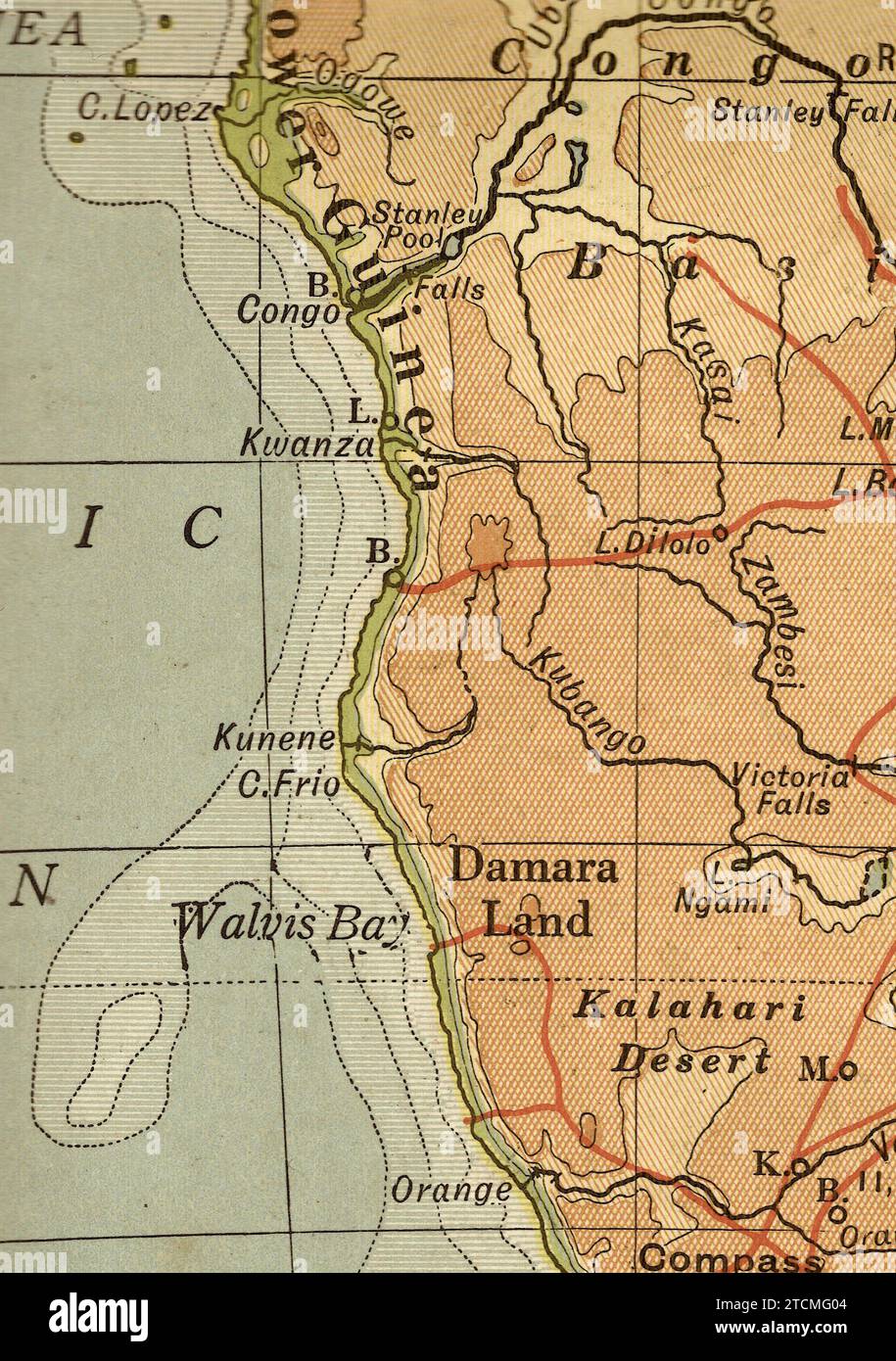 Map of rivers in south africa hi-res stock photography and images - Alamy