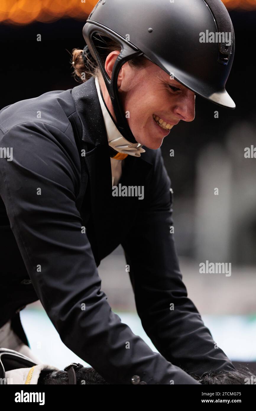 Flore de Winne of Belgium with Flynn FRH during the FEI Dressage World ...