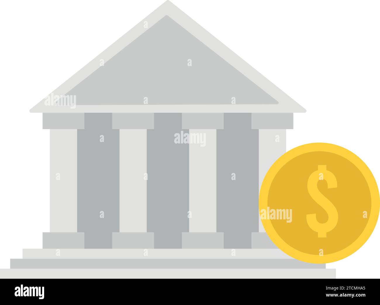 Bank building Finance icon Vector Stock Vector Image & Art - Alamy