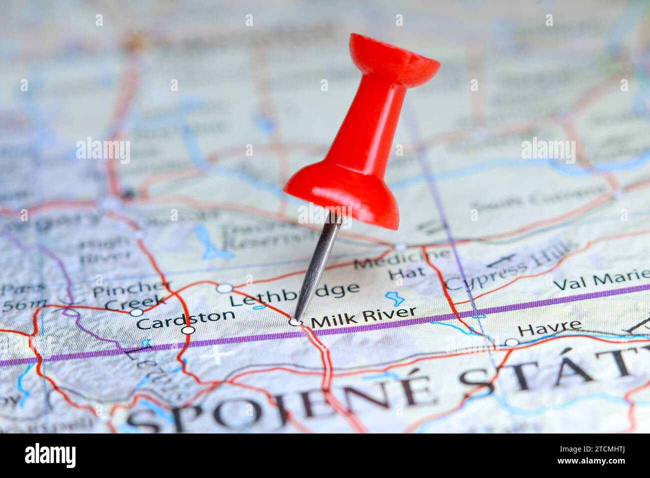 Map of milk river hi-res stock photography and images - Alamy