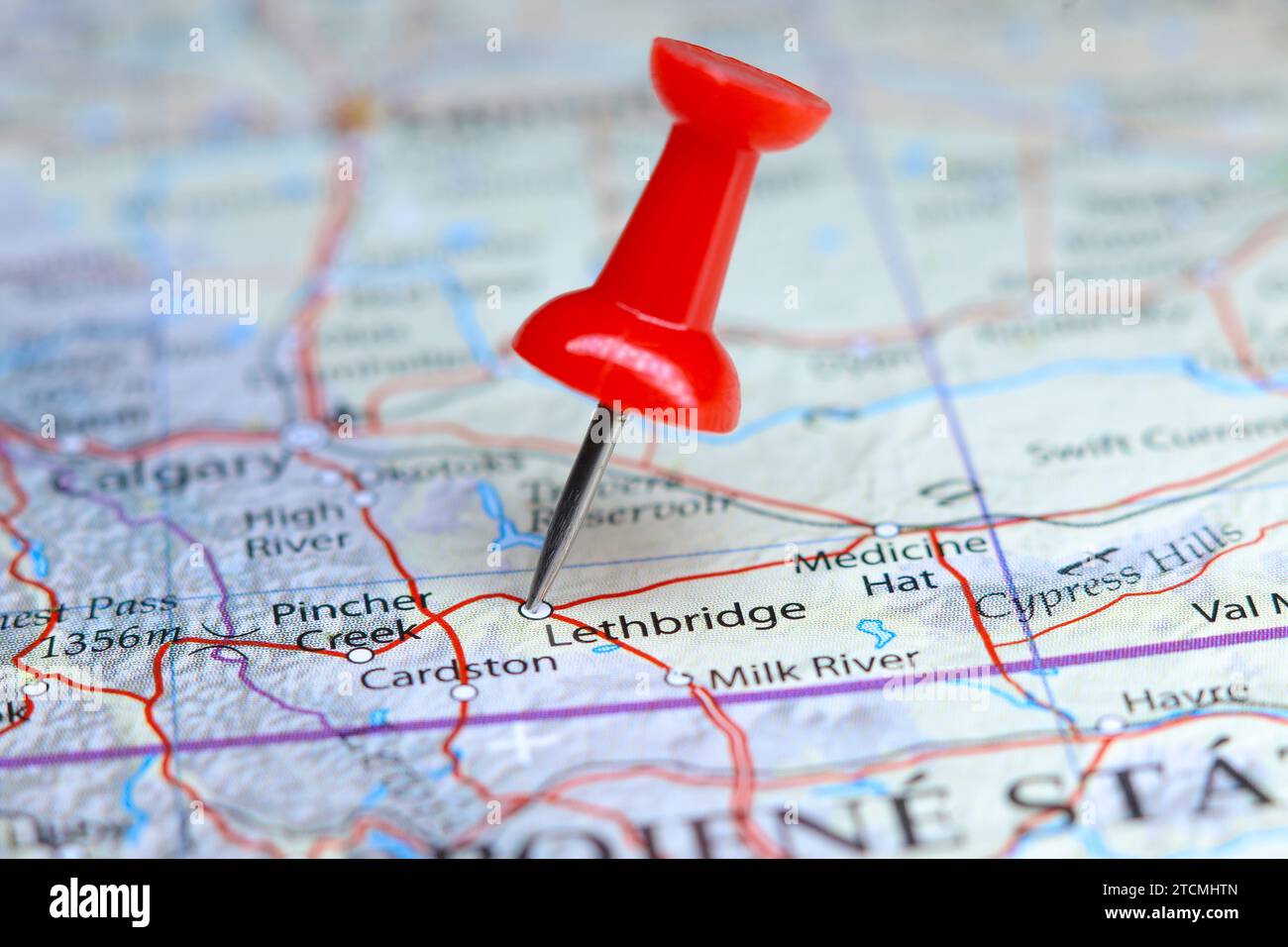 Map of lethbridge hi-res stock photography and images - Alamy