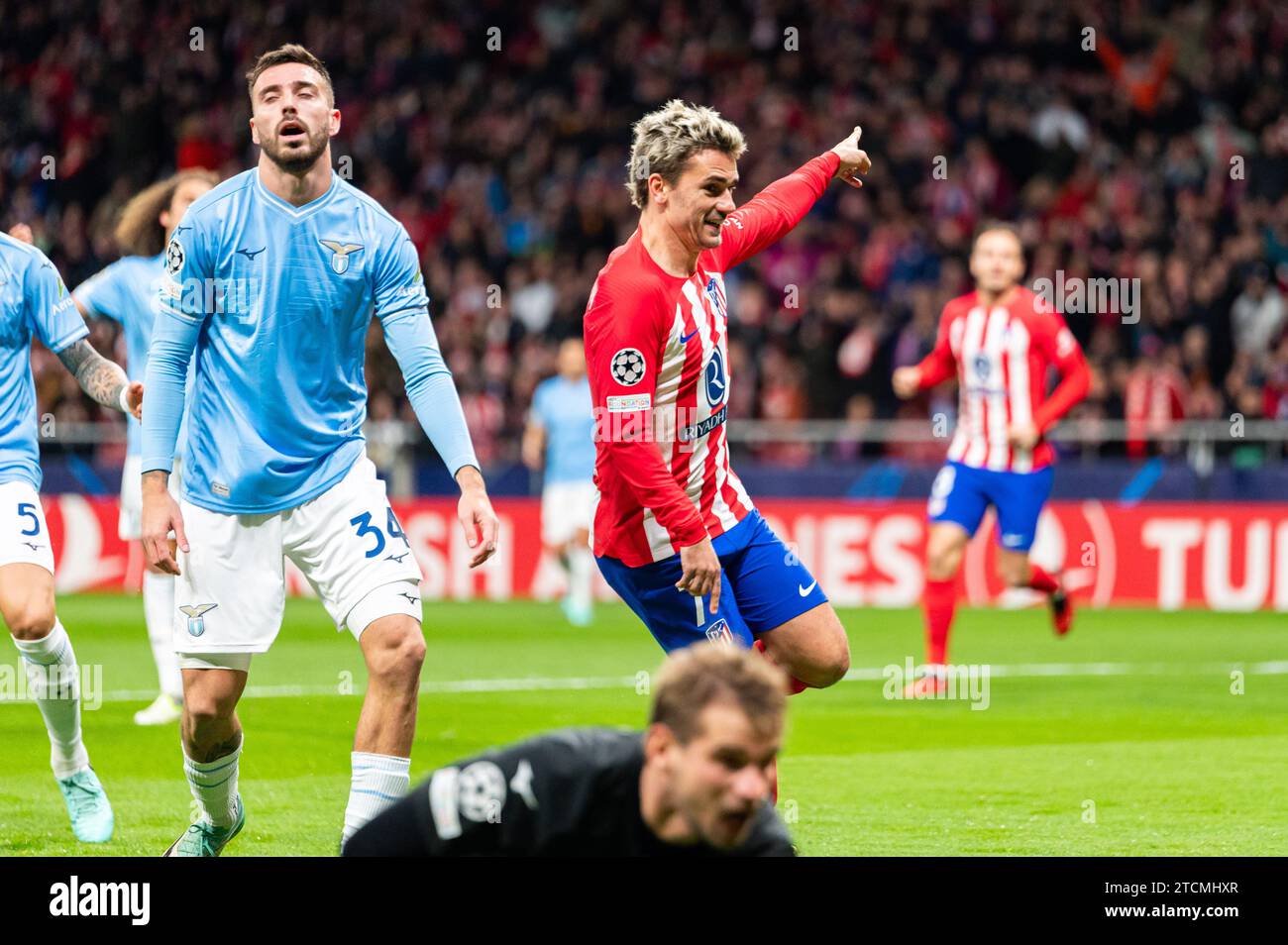 Antoine griezmann celebrating goal koke hi-res stock photography and ...