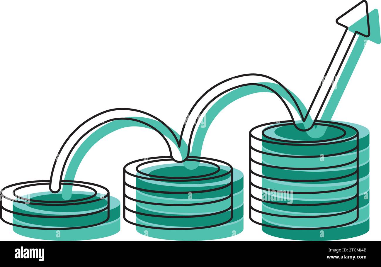 Pile gold coins isolated Stock Vector Images - Alamy