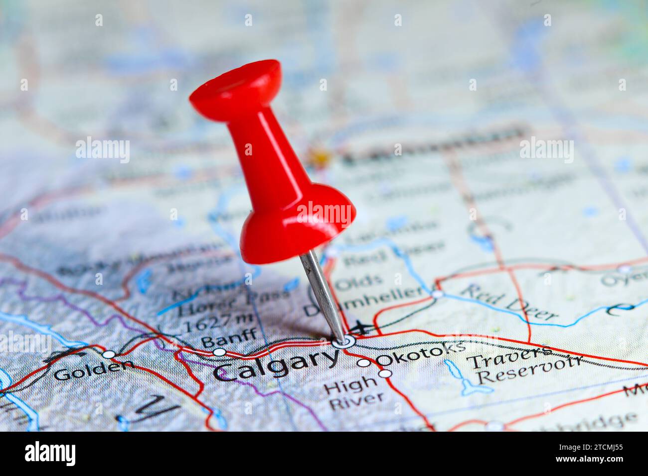 Calgary map hi-res stock photography and images - Alamy