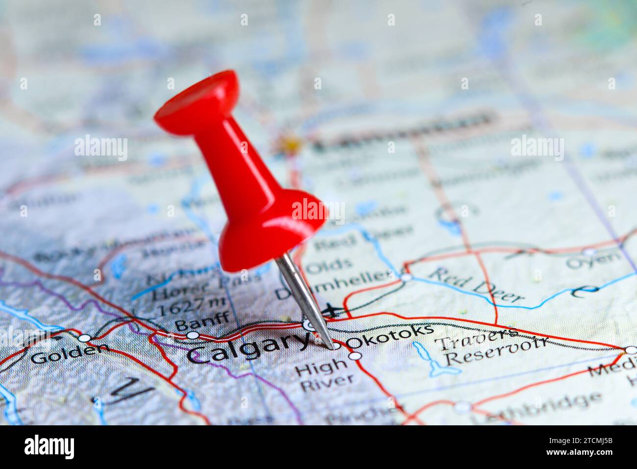 Map of okotoks hi-res stock photography and images - Alamy