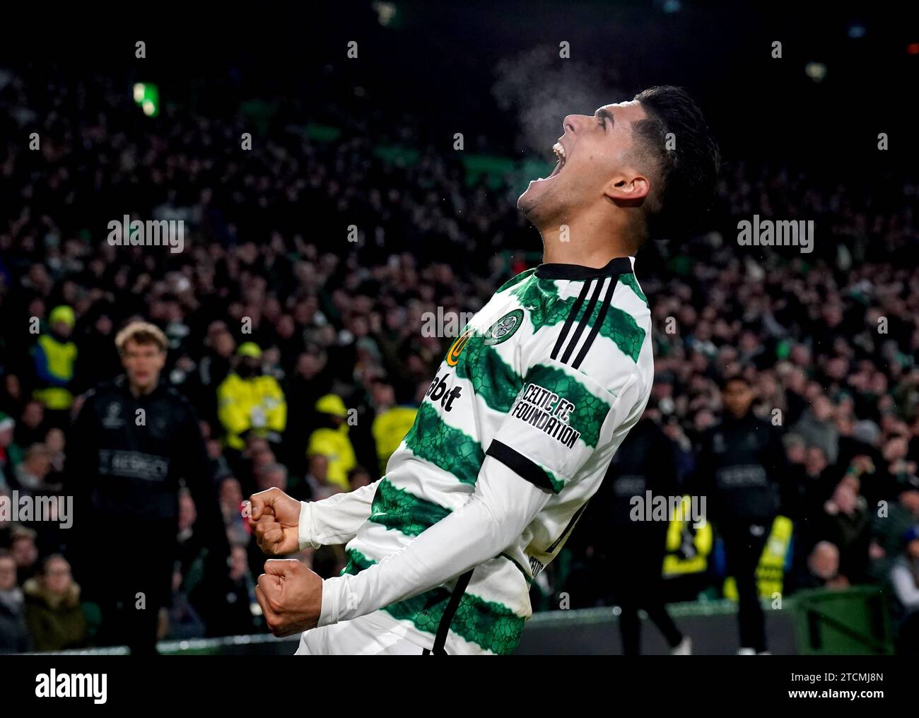 Celtic's Luis Palma celebrates after scoring their side's first goal of ...