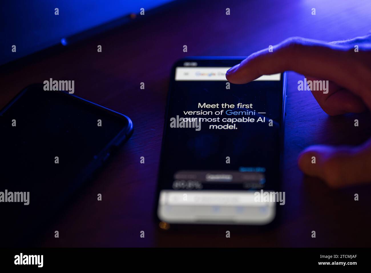 Gemini AI model on google website on smartphone screen Stock Photo - Alamy