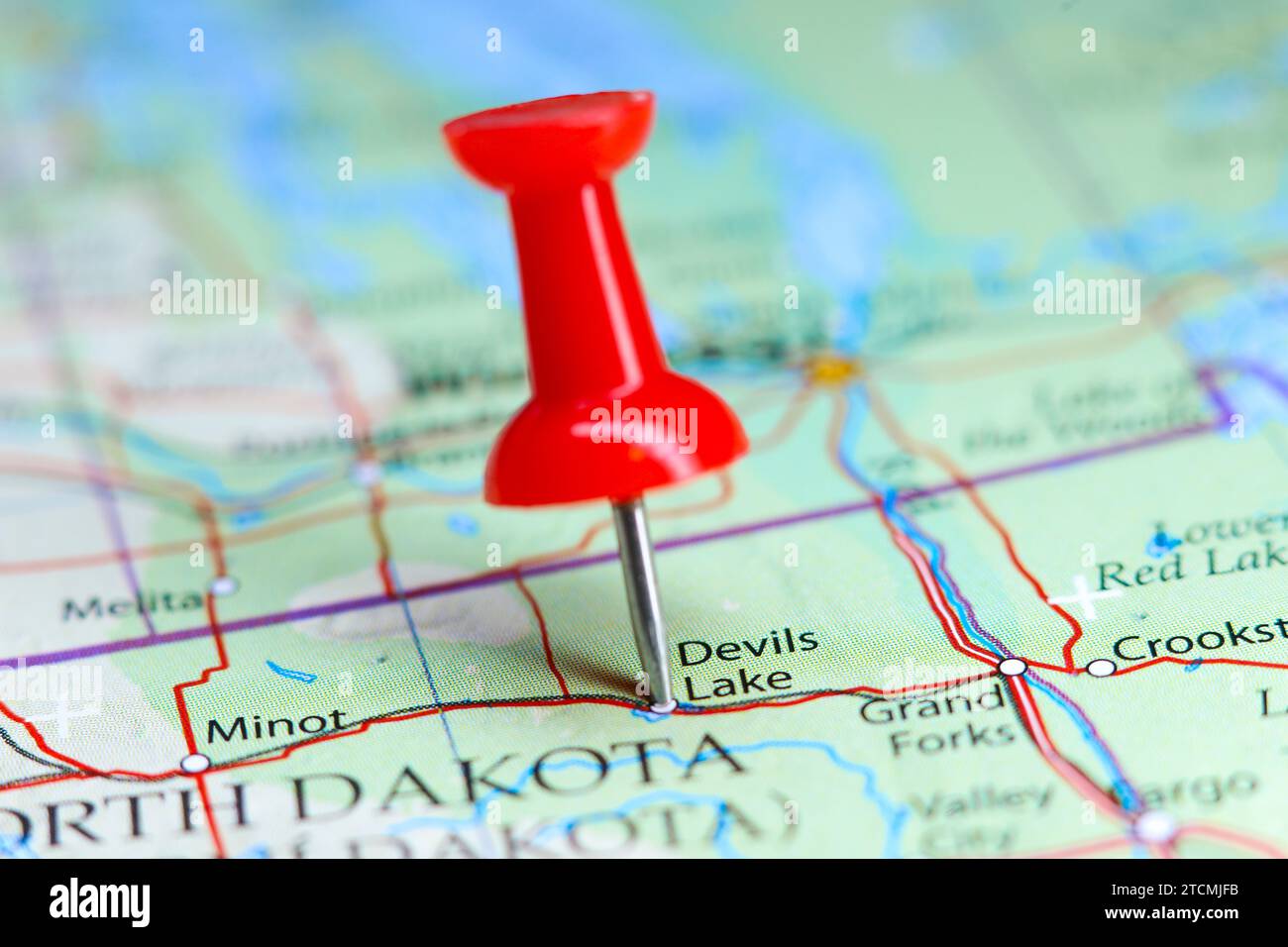 Devils lake north dakota map hi-res stock photography and images - Alamy