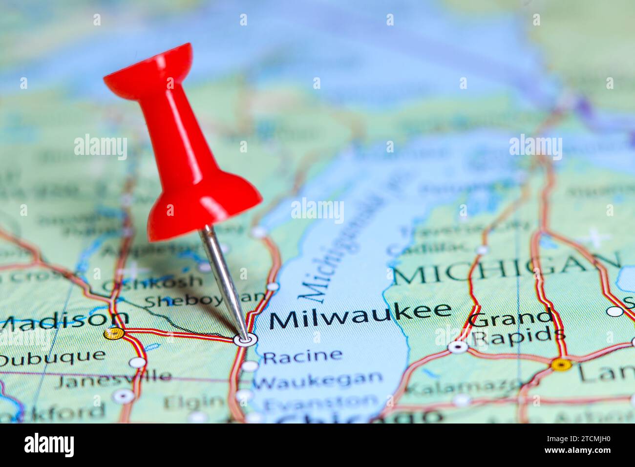 Milwaukee wisconsin state map hi-res stock photography and images - Alamy