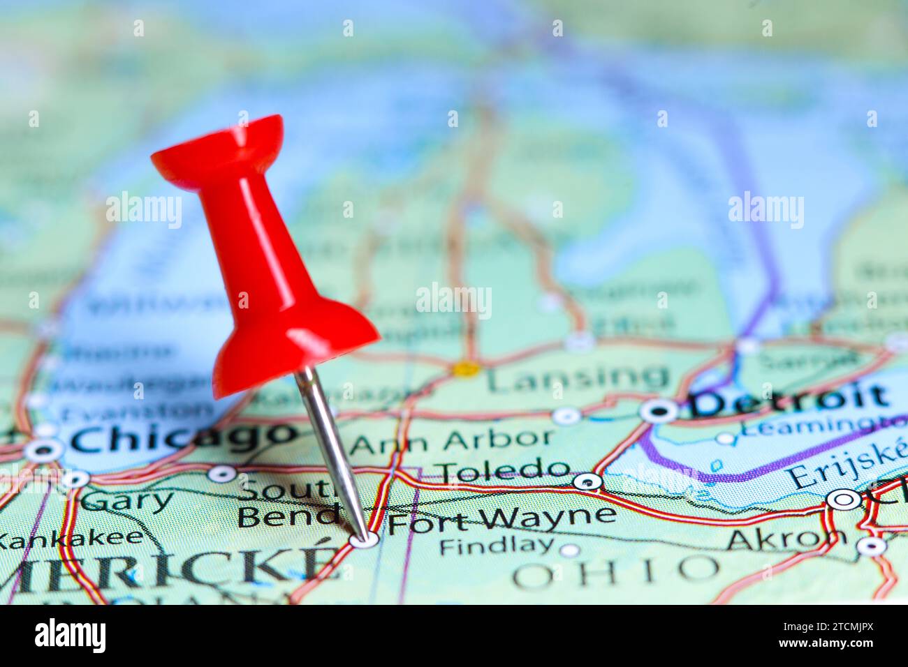 Political map of indiana hi-res stock photography and images - Alamy