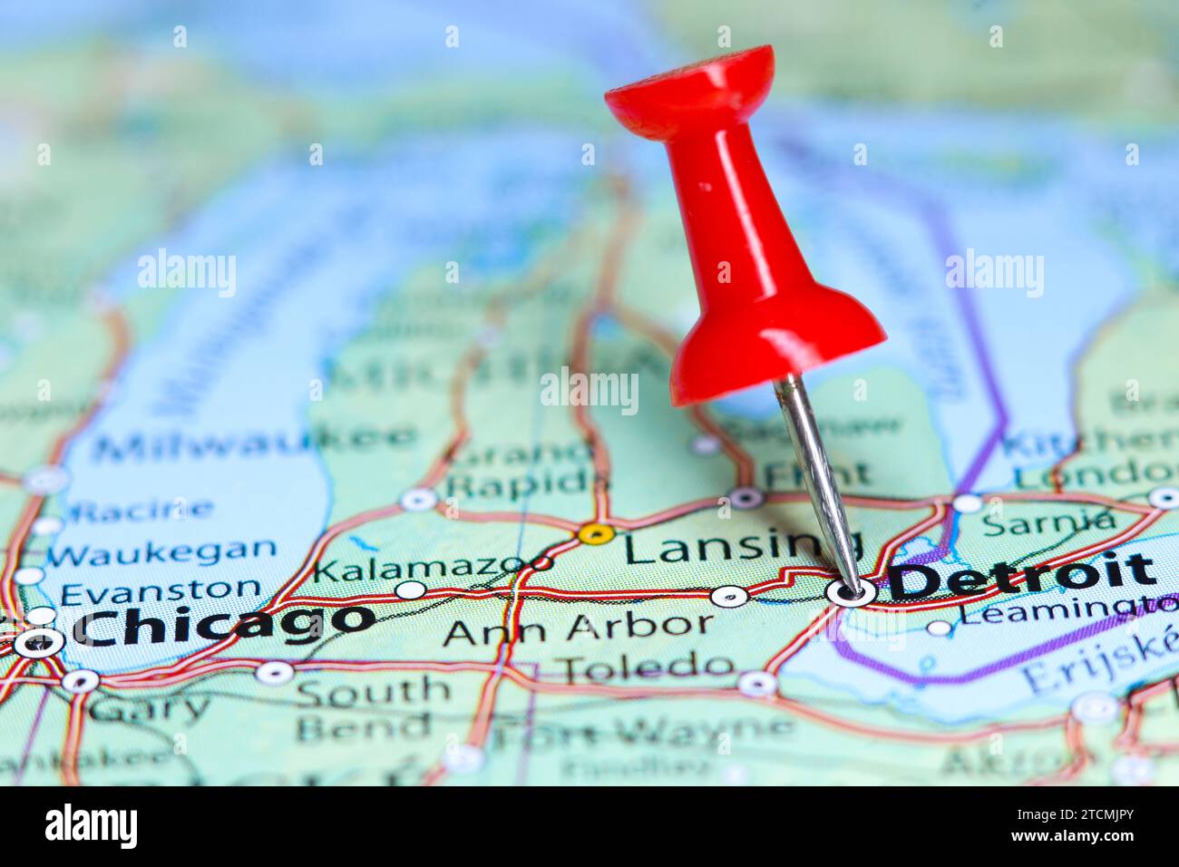 Political map of michigan hi-res stock photography and images - Alamy