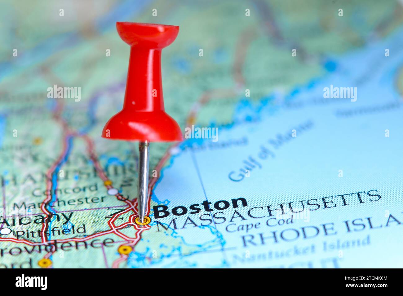 Boston, Massachusetts pin on map Stock Photo - Alamy Boston, Massachusetts pin on map Stock Photo - Alamy