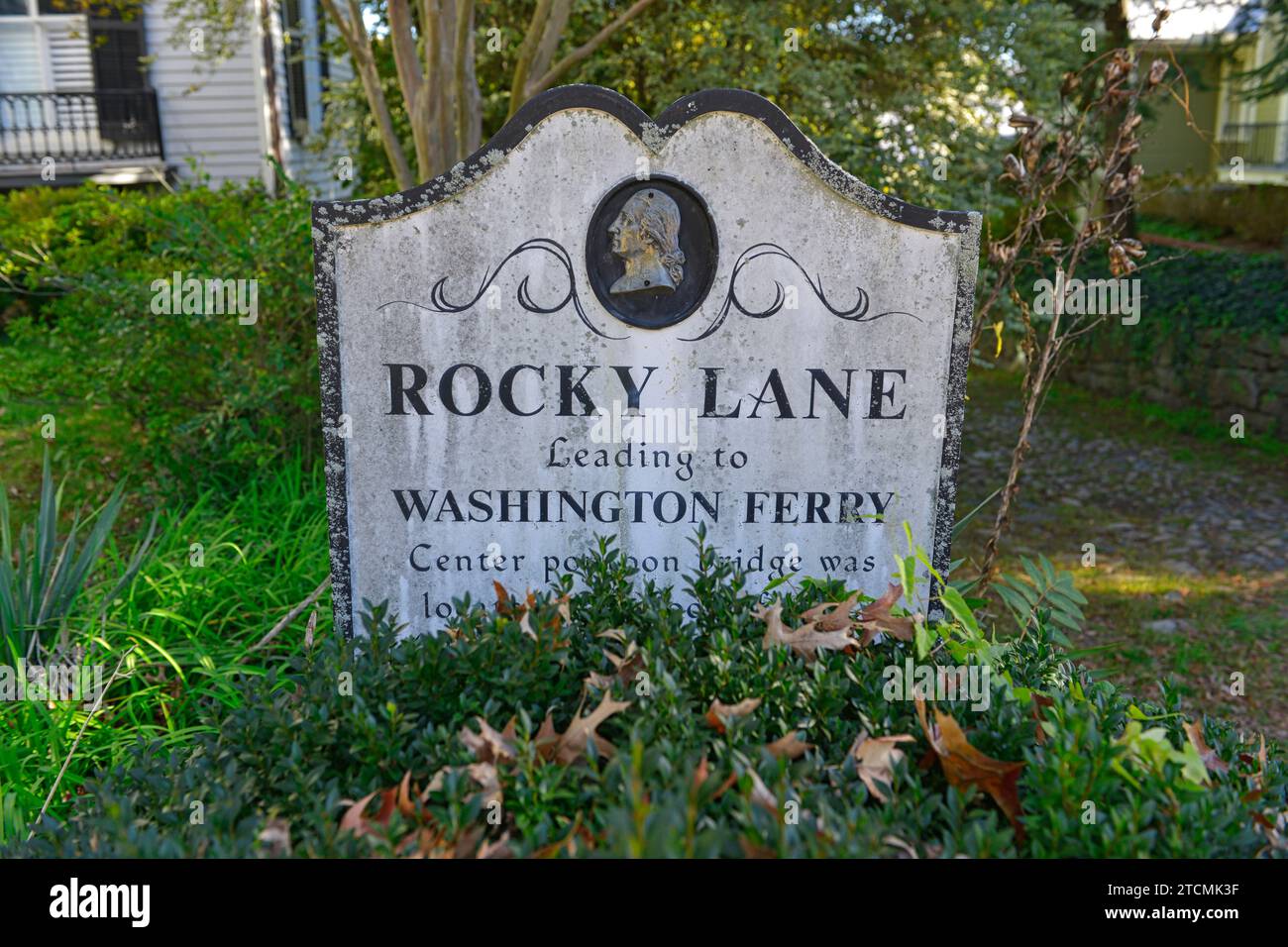 Rocky Lane leading to Washington Ferry, the initial point of departure ...