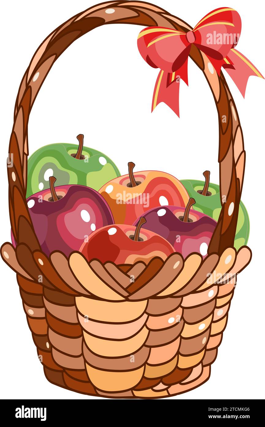 Apple harvest in orchard Stock Vector Images - Alamy