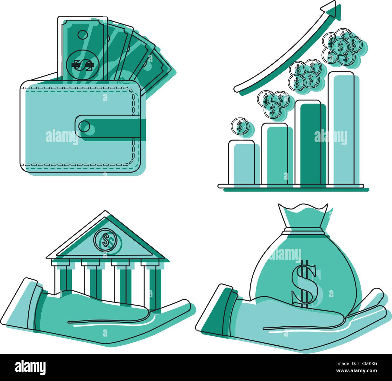 Set of Finance icons Vector Stock Vector Image & Art - Alamy