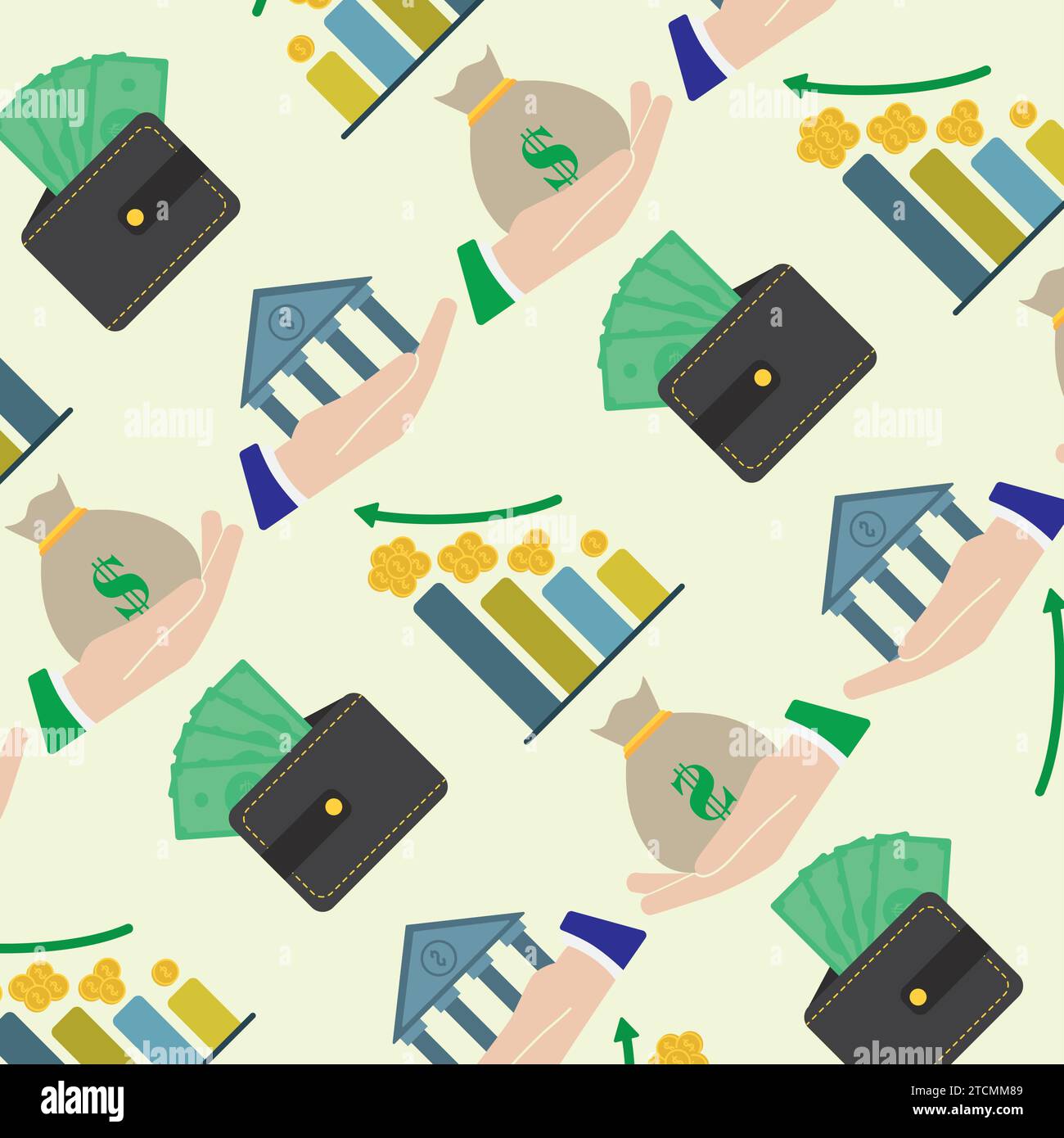Finance icons Pattern background Vector Stock Vector Image & Art - Alamy