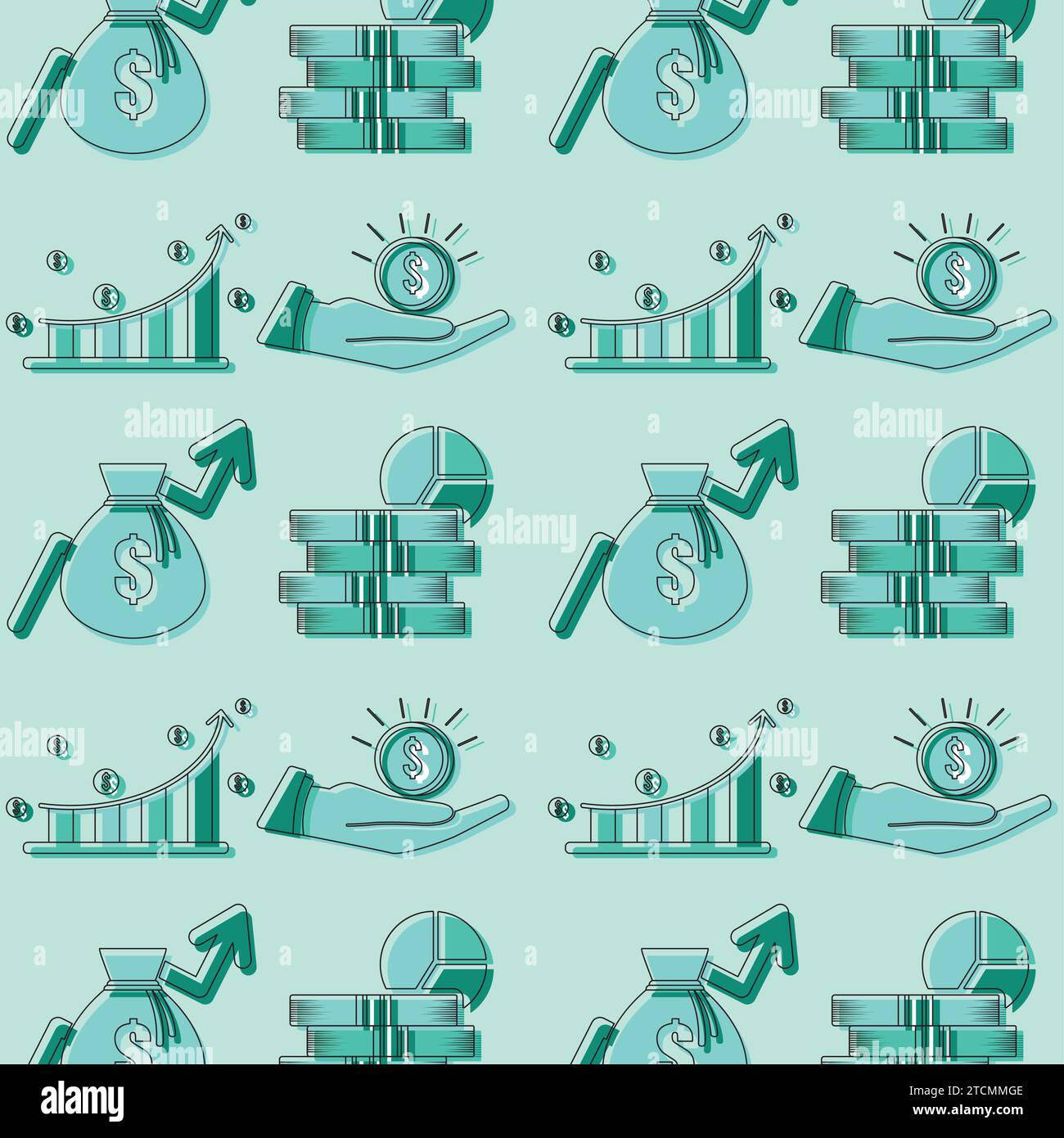 Finance icons Pattern background Vector Stock Vector Image & Art - Alamy