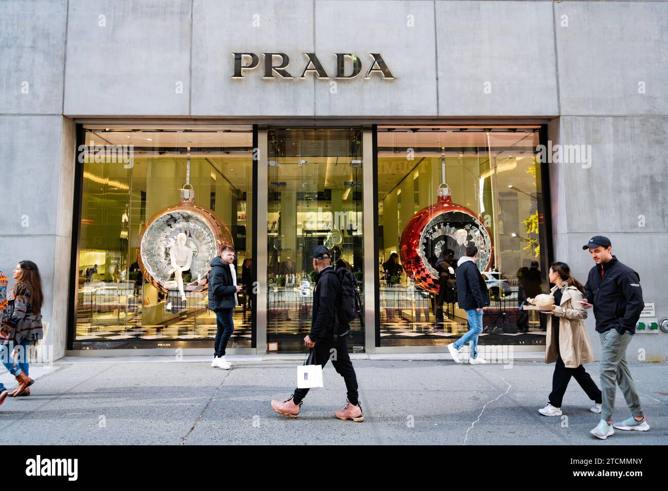 New York City, USA - November 11, 2023: Prada store department in New ...