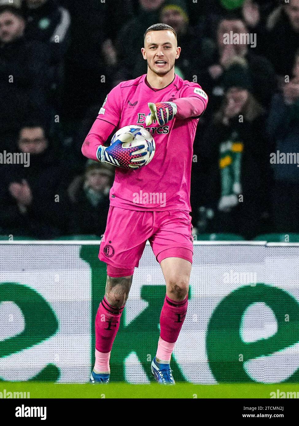 Glasgow, UK. 13th Dec, 2023. Glasgow - Feyenoord keeper Justin Bijlow ...