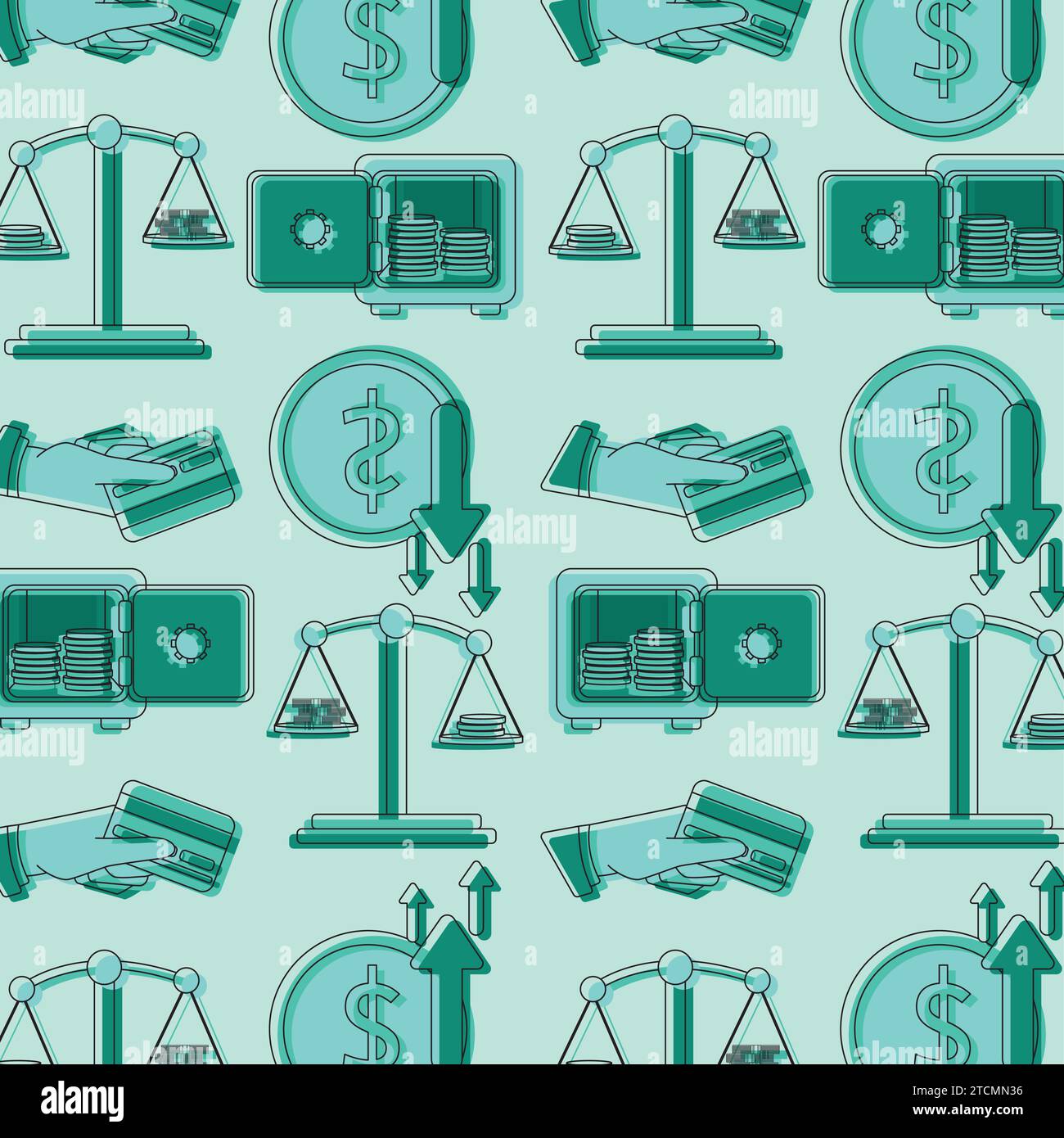 Finance icons Pattern background Vector Stock Vector Image & Art - Alamy