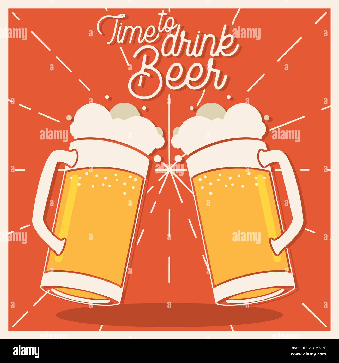 Time to drink beer poster Vector Stock Vector Image & Art - Alamy
