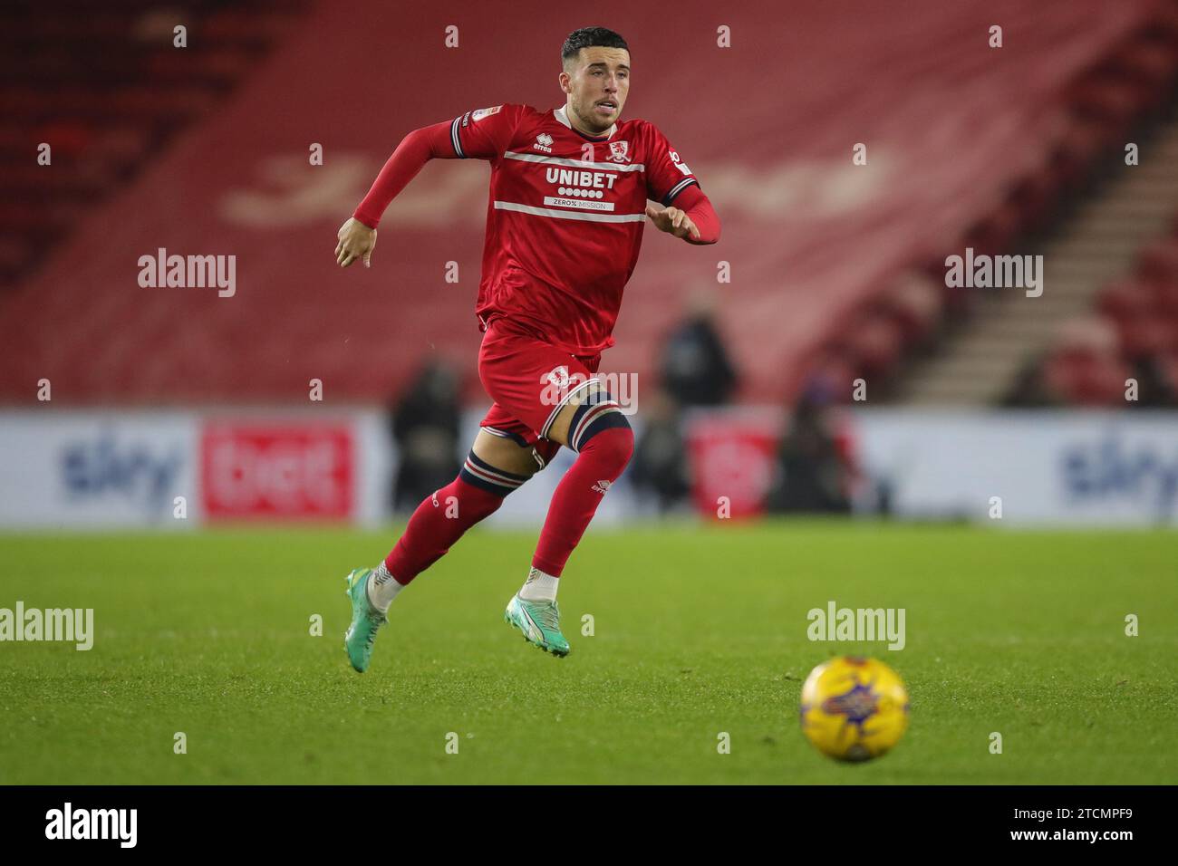 Sam Greenwood #29 of Middlesbrough in action during the Sky Bet ...