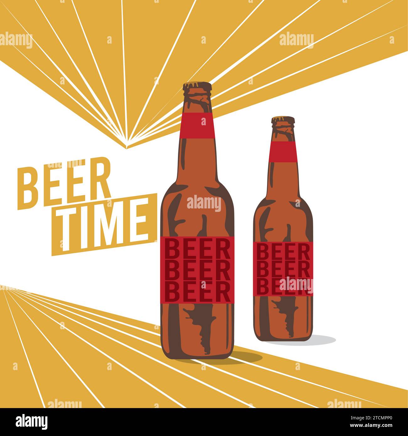 Vintage beer time poster Vector Stock Vector Image & Art - Alamy