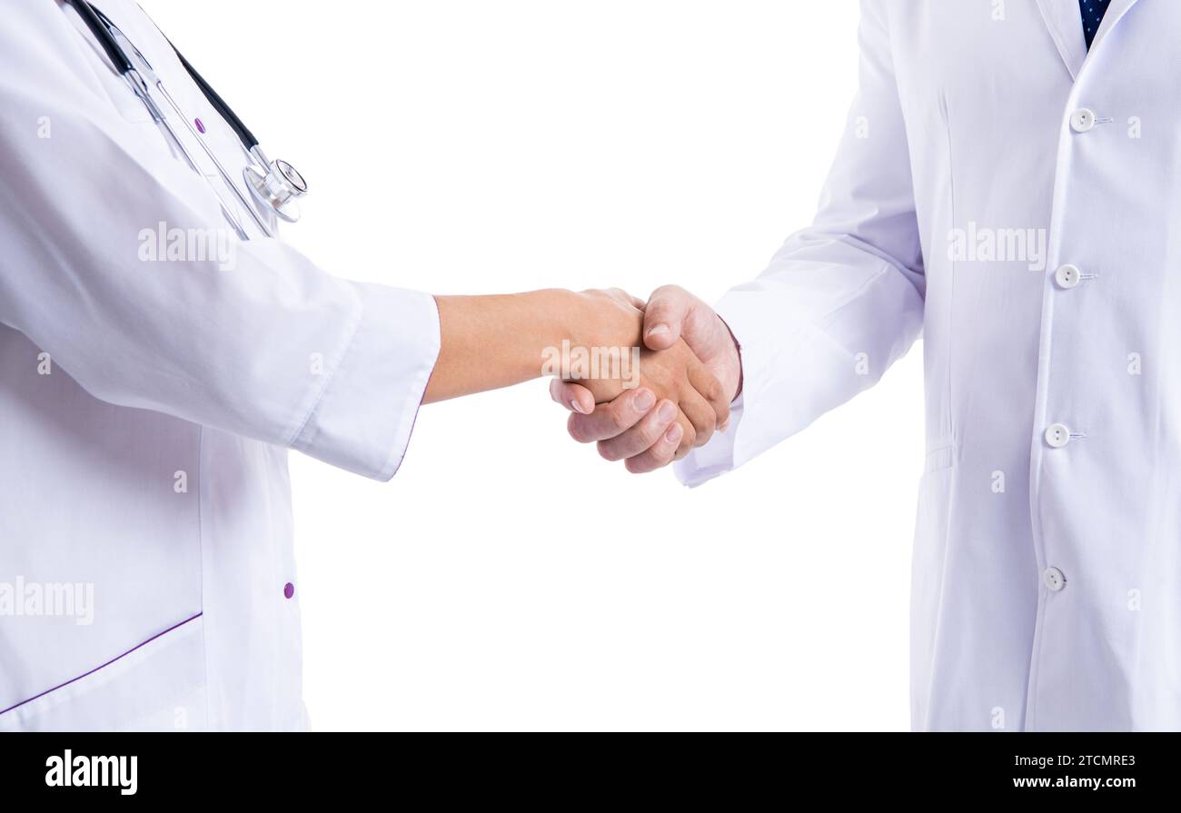 Handshake between nurse doctor hi-res stock photography and images - Alamy