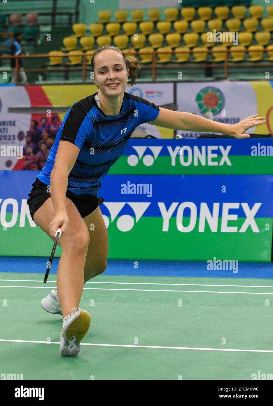 Christine Busch of Denmark plays against Terry Hee Yong Kai and Jessica ...