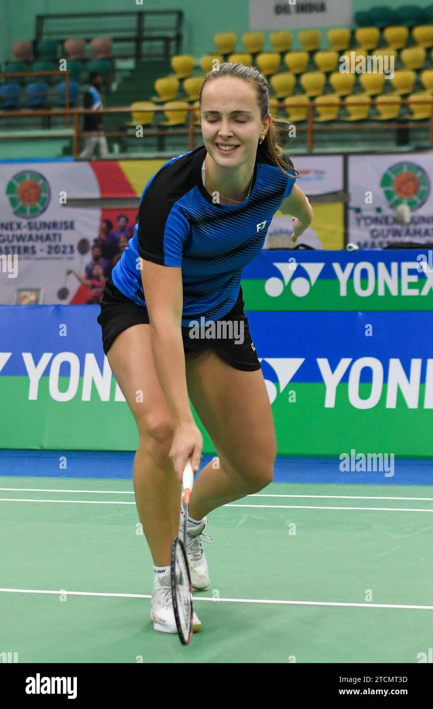 Christine Busch of Denmark plays against Terry Hee Yong Kai and Jessica ...