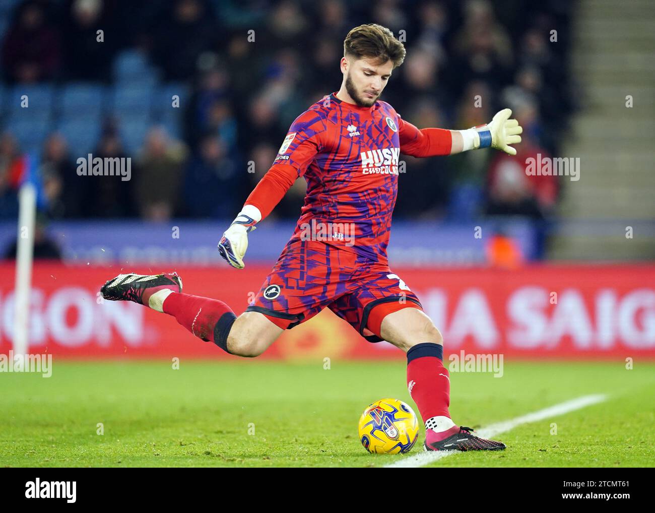 Millwall goalkeeper Matija Sarkic takes a goal kick during the Sky Bet ...