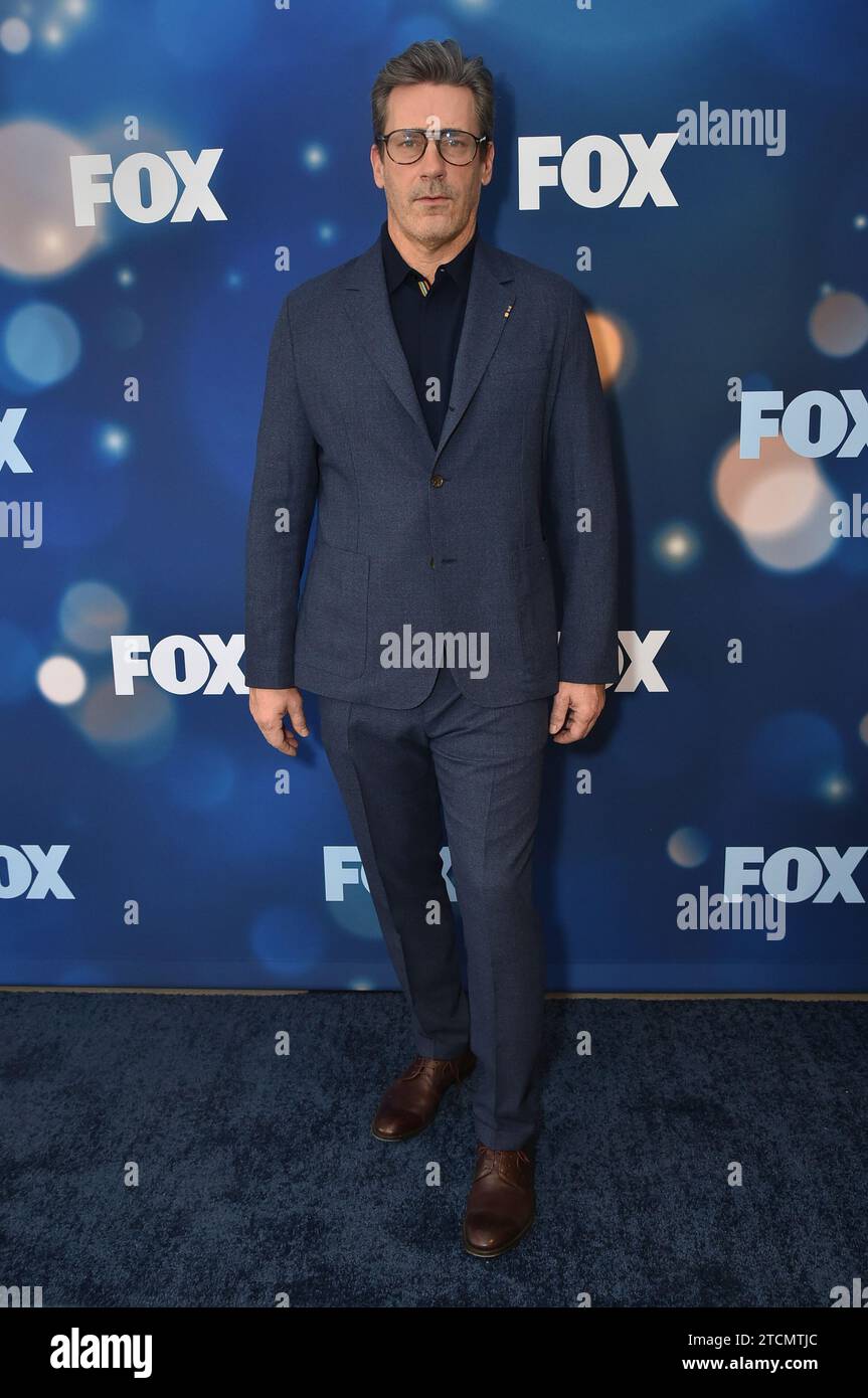 Jon Hamm arrives at the FOX winter junket on Wednesday, Dec. 13, 2023 ...