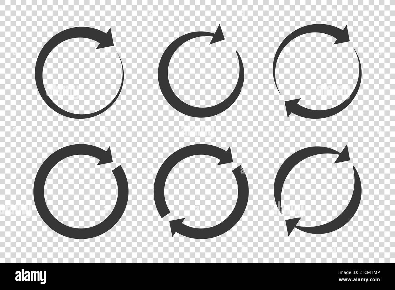 Set of circle arrows isolated on white background Stock Vector Image ...