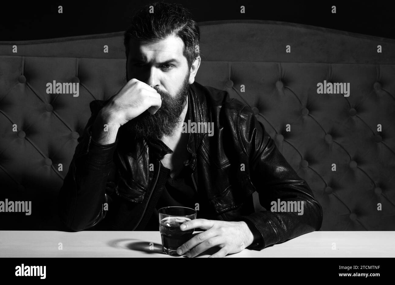 Hangover depressed man after hard drinking. Bad alcohol habits. Alcohol ...